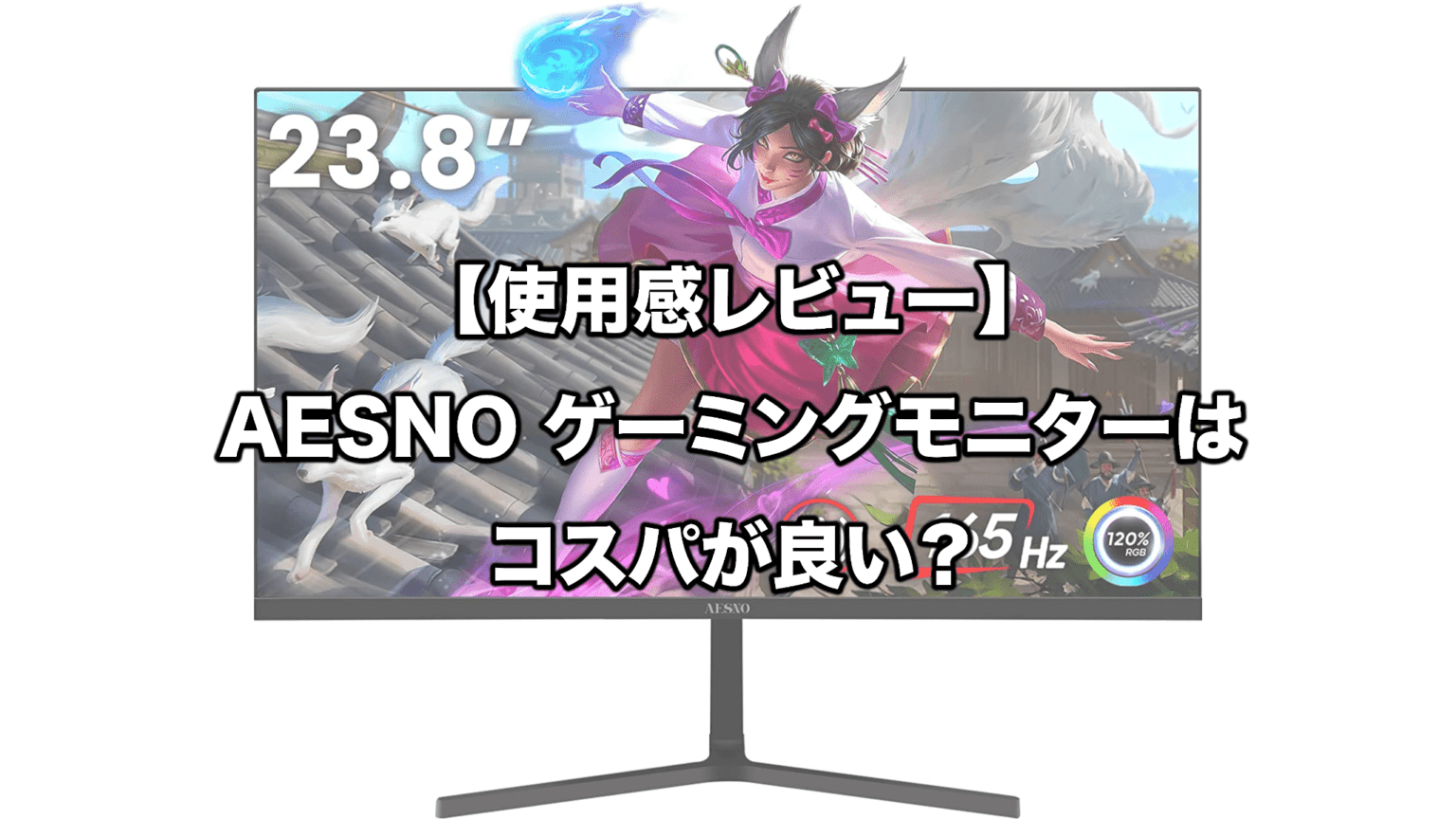 【使用感レビュー】AESNO ゲーミングモニターはコスパが良い？｜zero-ichi-ch